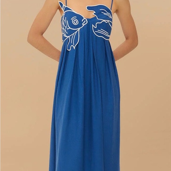 FARM Rio | Dresses | Farm Rio Blue Fish Top Lenzing Ecovero Euroflax ...